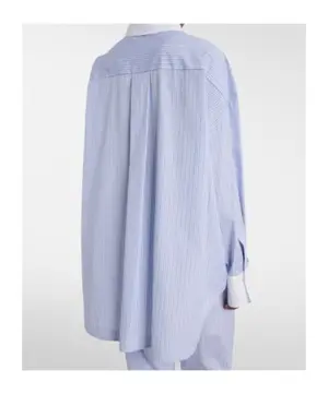 Attico Striped Asymmetric Cotton Shirt