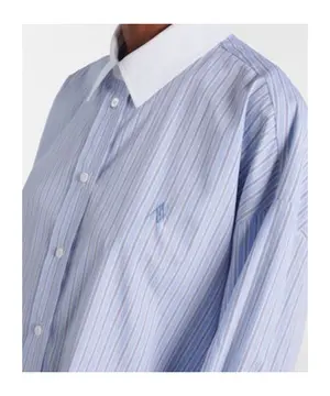 Attico Striped Asymmetric Cotton Shirt
