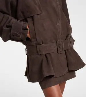 ROTATE BY BIRGER CHRISTENSEN Leather Jacket With Detachable Belt