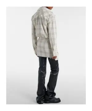 Attico Checked Cotton Minidress