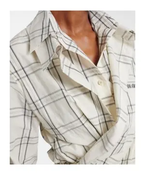 Attico Checked Cotton Minidress