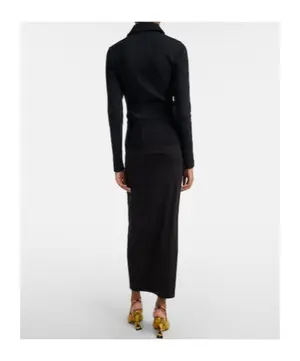 Attico Jersey Midi Skirt