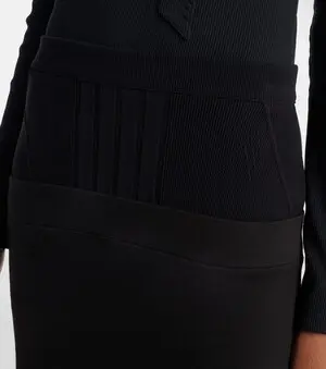 Attico Jersey Midi Skirt