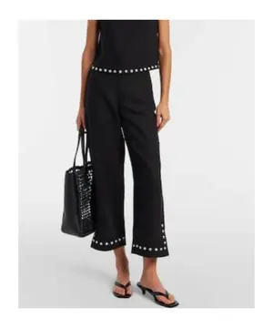 Staud Linen-blend Flared Pants
