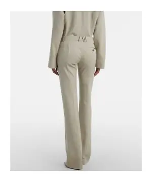 Attico Low-rise Wool Straight Pants