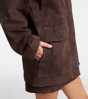 ROTATE BY BIRGER CHRISTENSEN High Collar Long Sleeve Leather Jacket