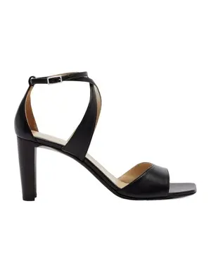 LEMAIRE Cross Leather Sandals - Black
