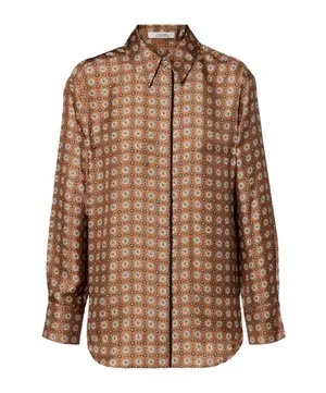 Dorothee Schumacher Printed Silk Twill Shirt - Brown