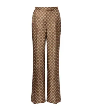 DOROTHEE SCHUMACHER Graphic Dreams Printed Silk Twill Palazzo Pants