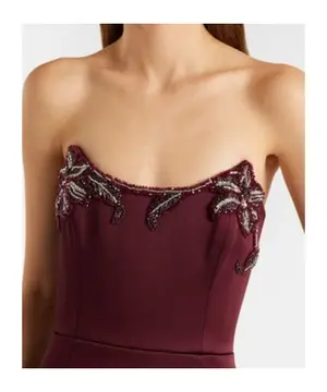 Rebecca Vallance Alora Embellished Corset Gown - Brown