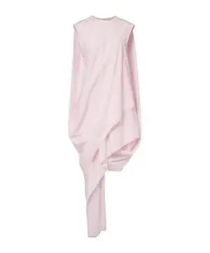 Jacquemus Traversin Asymmetric Cotton Poplin Minidress - Pink