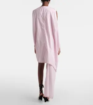 Jacquemus Traversin Asymmetric Cotton Poplin Minidress