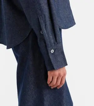 Vince Cotton And Linen Chambray Shirt