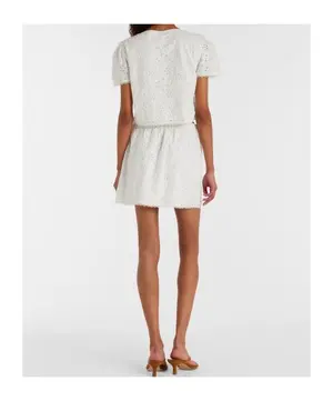 Posse Salma Embroidered Cotton Miniskirt