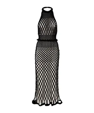 Givenchy Halterneck Open-back Mesh Midi Dress