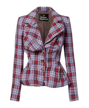 VIVIENNE WESTWOOD Plaid Linen Blazer - Multicolor