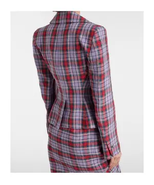 VIVIENNE WESTWOOD Plaid Linen Blazer