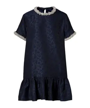 Simkhai Alison Embellished Jacquard Minidress - Blue