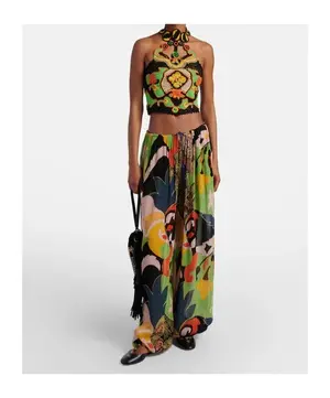 Etro Floral Crochet Cotton Crop Top