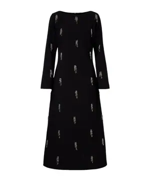 Simkhai Coretta Embellished Crêpe Midi Dress - Black