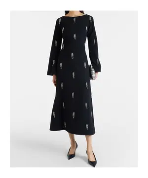 Simkhai Coretta Embellished Crêpe Midi Dress