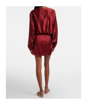 Staud Phoebe Silk-blend Satin Minidress