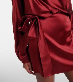 Staud Phoebe Silk-blend Satin Minidress
