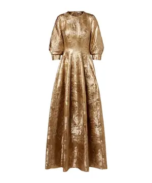 Simkhai Claravelle Jacquard Gown - Gold