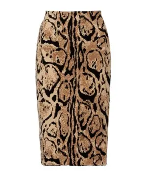 Stella McCartney Snake-effect Pencil Skirt - Brown