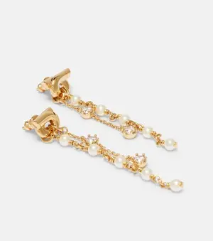 FERRAGAMO Gancini Embellished Drop Earrings