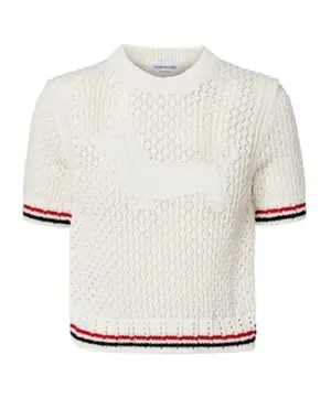 Thom Browne Jacquard Cotton Sweater - White