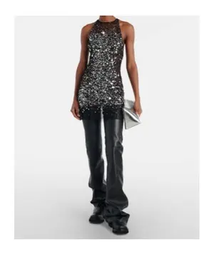 Attico Sequined Sheer Minidress