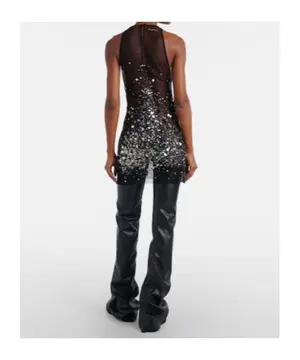 Attico Sequined Sheer Minidress