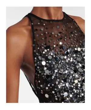 Attico Sequined Sheer Minidress