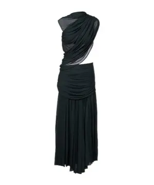 Proenza Schouler Irma Cutout Draped Jersey Midi Dress - Black