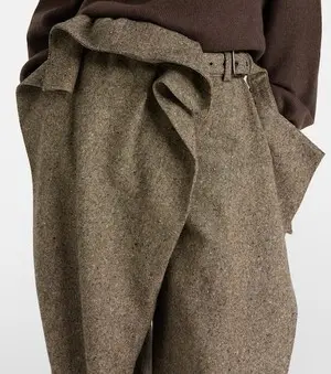J.W.ANDERSON Asymmetric Wool Wide-leg Pants