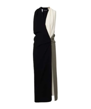 Proenza Schouler Elsa Draped Crêpe Midi Dress - Black