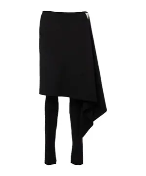 Attico Draped Slim Pants - Black
