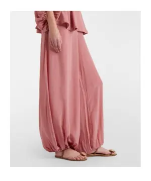 ADRIANA DEGREAS Solid Peplum Balloon Pants