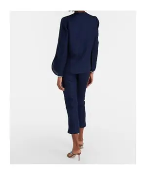 ADRIANA DEGREAS Linen-blend Capri Pants