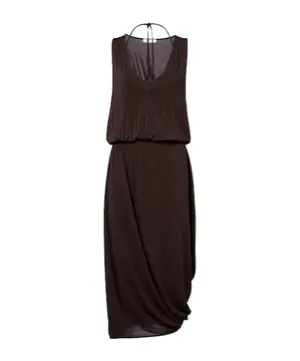 LEMAIRE Draped Midi Dress - Black