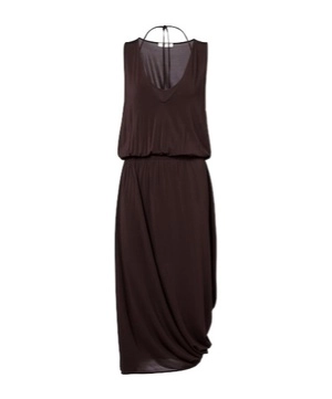 LEMAIRE Lemaire Draped Midi Dress Wine Red