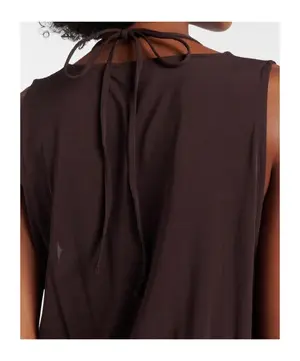 LEMAIRE Draped Midi Dress - Wine Red
