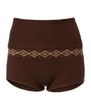 Magda Butrym Ribbed Shorts - Brown