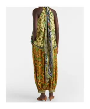 ALEMAIS Cece Floral Silk Tapered Pants