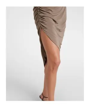 NENSI DOJAKA Strapless Asymmetric Draped Cocktail Dress