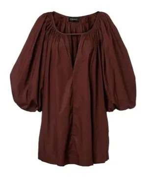 ADRIANA DEGREAS Cotton-blend Minidress - Brown