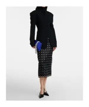 EMILIA WICKSTEAD Polka-dot Silk Taffeta Pencil Skirt