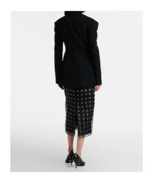 EMILIA WICKSTEAD Polka-dot Silk Taffeta Pencil Skirt
