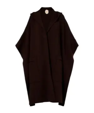 Jardin Des Orangers Hooded Wool And Cashmere Cape - Black